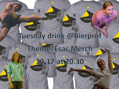 Tuesday drink esac merch - Eindhovense Studenten Alpen Club